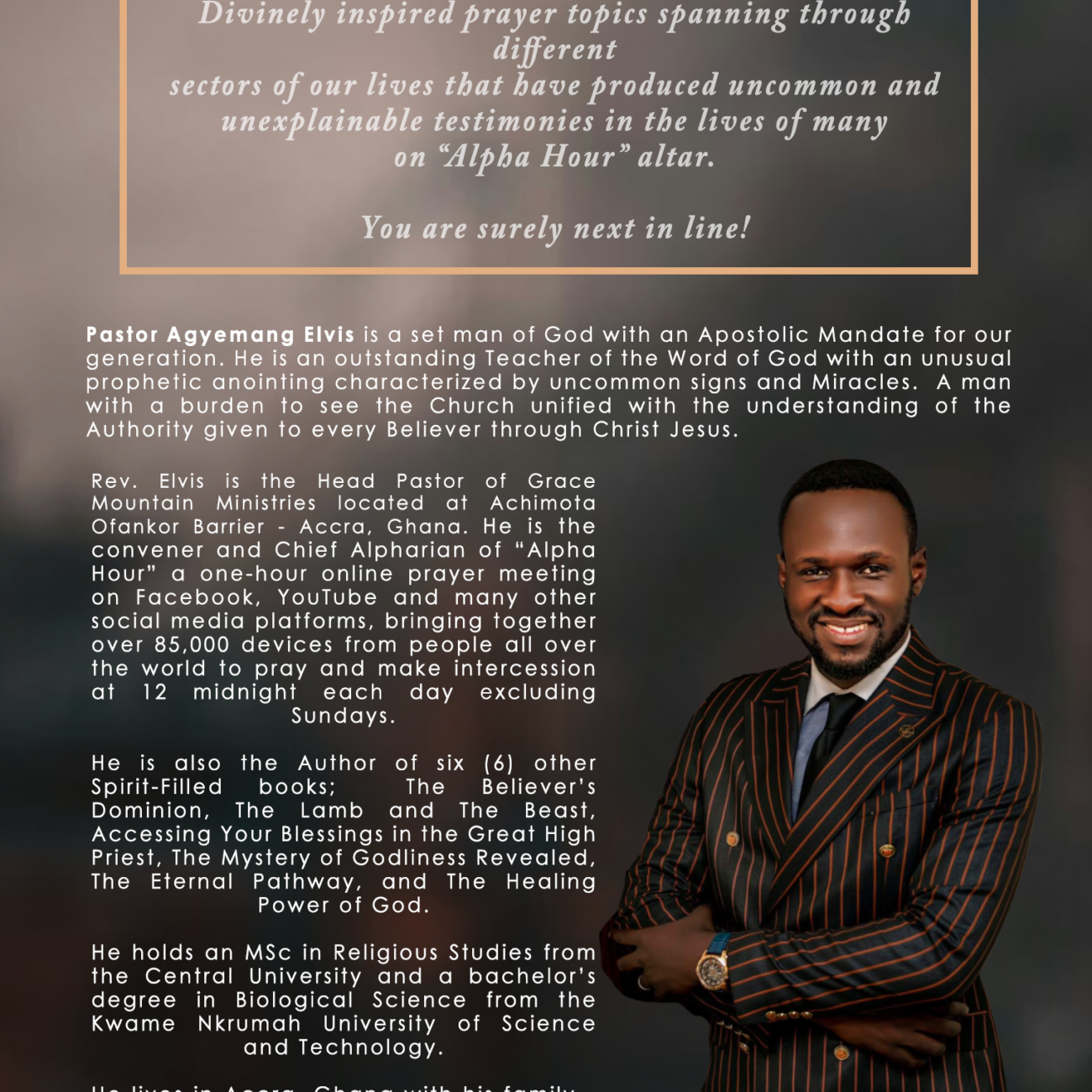 ALPHA HOUR Book | Pastor Agyemang Elvis